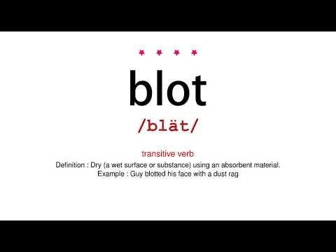 How to pronounce blot - Vocab Today