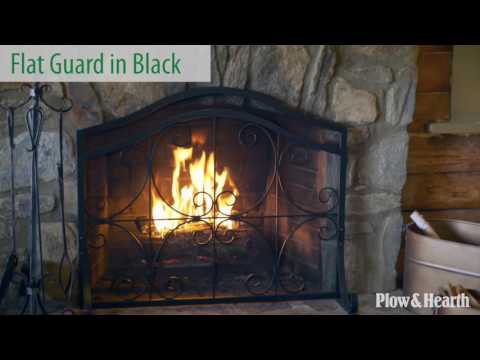 Crest Flat Guard Fireplace Screen SKU# 13912 - Plow & Hearth