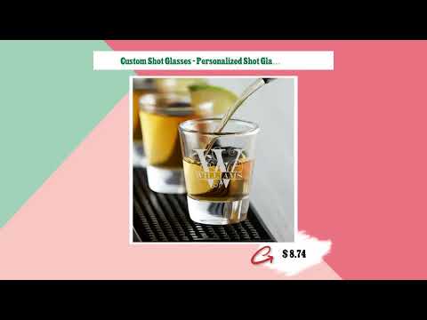 Custom Shot Glasses - Personalized Shot Glass Laser Engraved Name. Wedding Gifts for groomsmen, g...