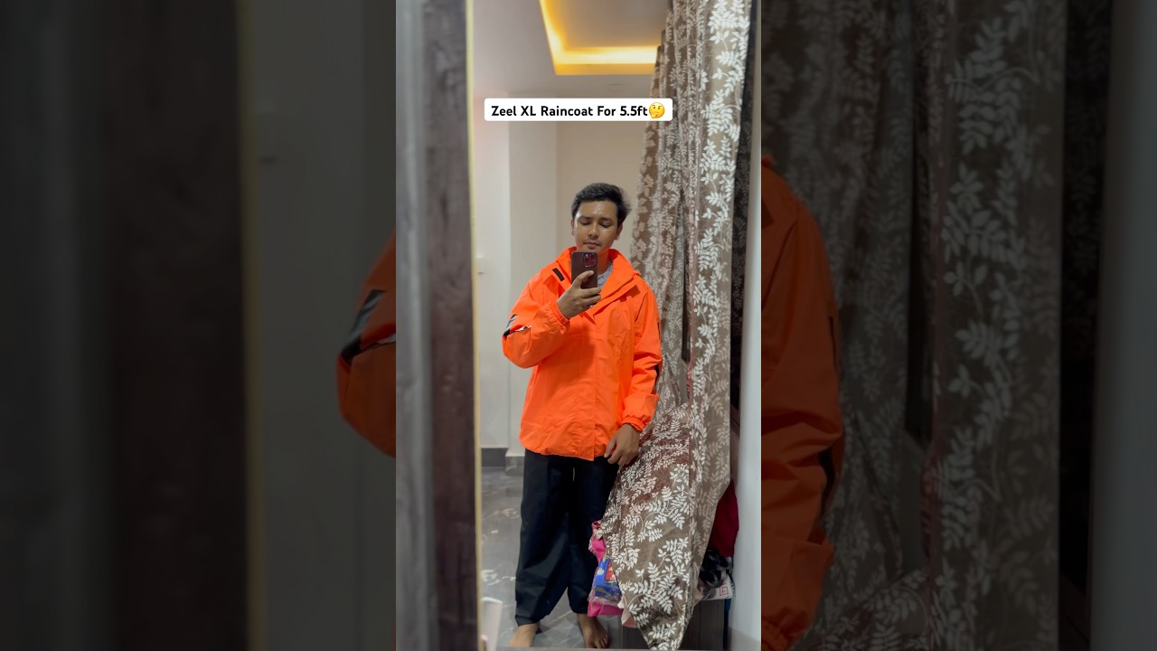 Zeel XL Size Raincoat Fittings For A 5.5ft 60kg Person🔥 #zeel #raincoat #zeelraincoat #siliguri