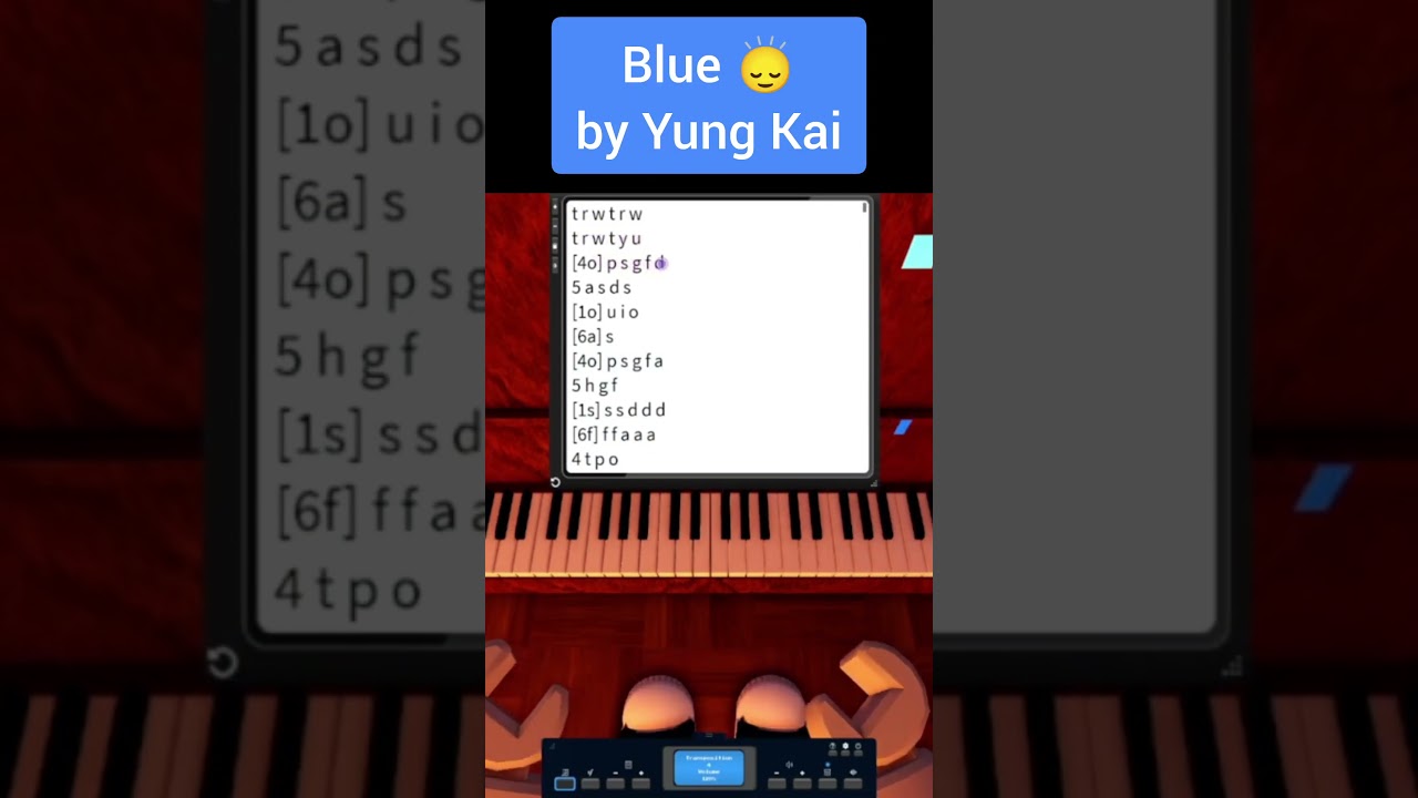 Yung Kai - Blue [Intro] (Easy Roblox Piano Tuto)