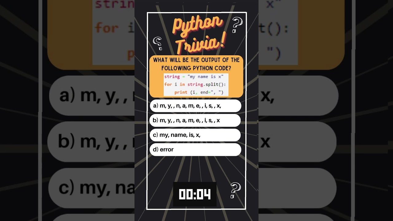 Python Trivia   Loops 57 #coding #python #techcommunity #shorts #trending #viral #datascience