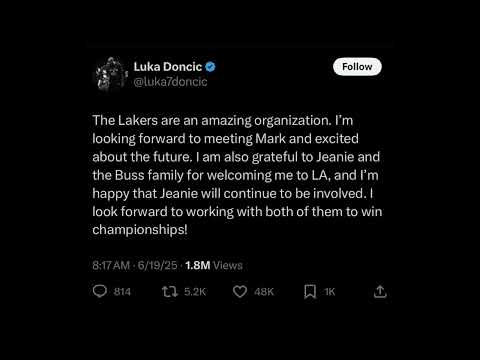 Luka Doncic Makes Big Statement On Twitter About Winning Championship With Lakers