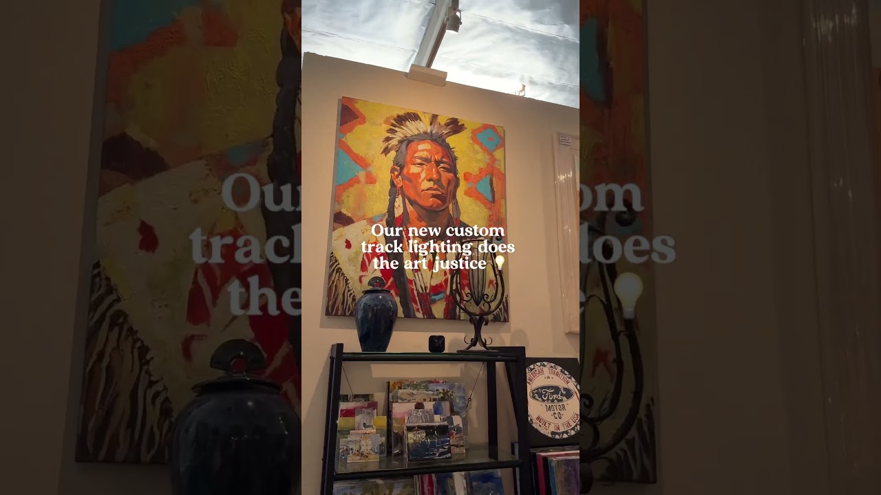 Our new custom #tracklighting for the #gallery has made a huge difference in selling our #artwork ✨