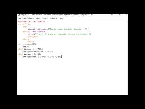 Income tax calculator Python
