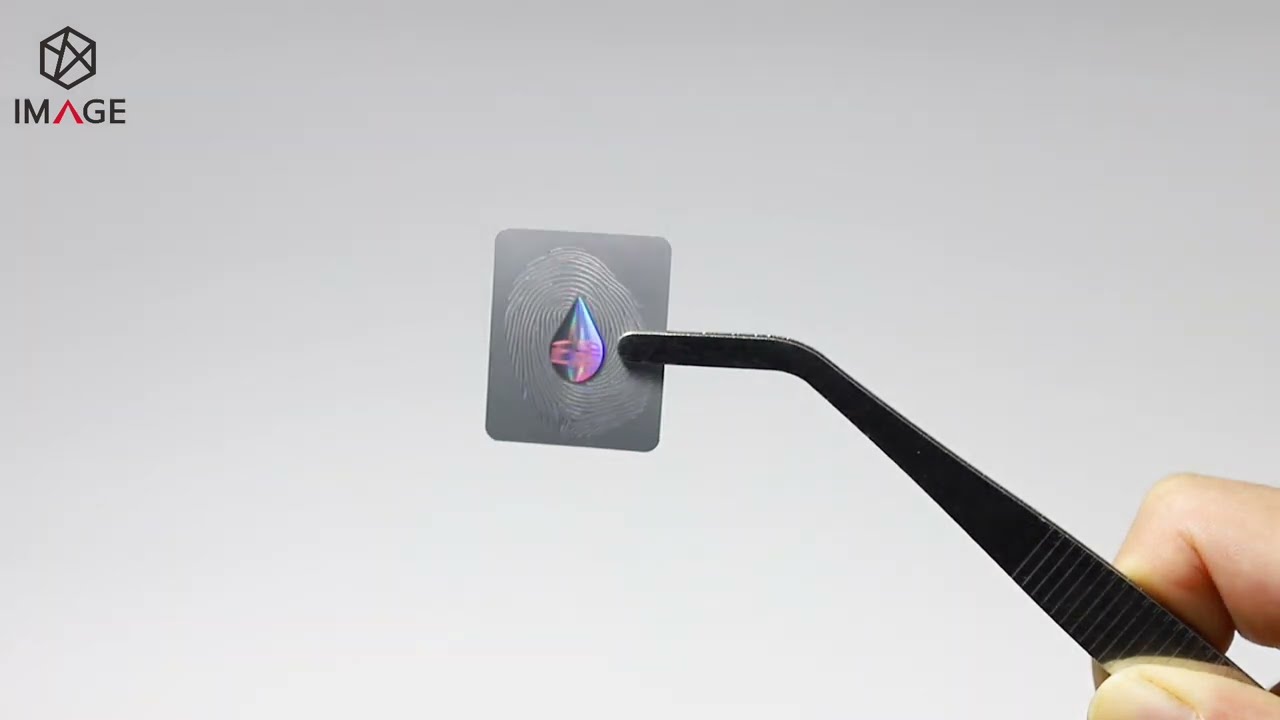 3D Lens Hologram Sticker, Fingerprint Texture Design, Hidden Text Security Features