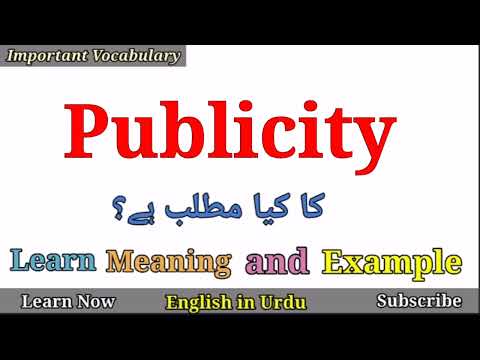 Publicity Meaning
