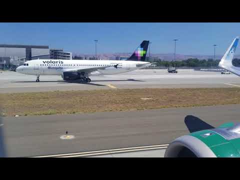 Frontier Airlines Airbus A320-200 landing in San Jose California