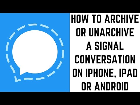 How to Archive and Unarchive a Signal Conversation on iPhone, iPad or Android