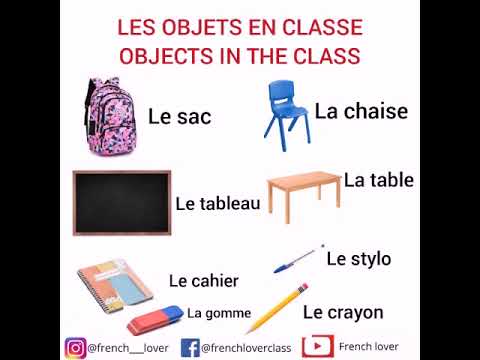 CLASS OBJECTS IN FRENCH