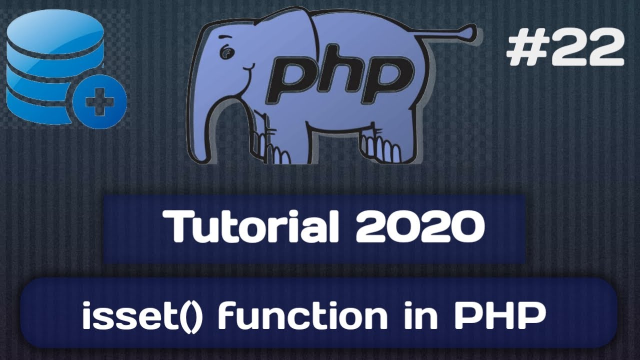 isset function in php | isset function | php tutorial # 22