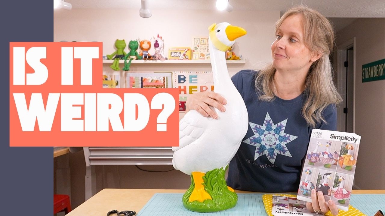 Pro tips for using old school patterns (while I sew clothes for my porch goose!)