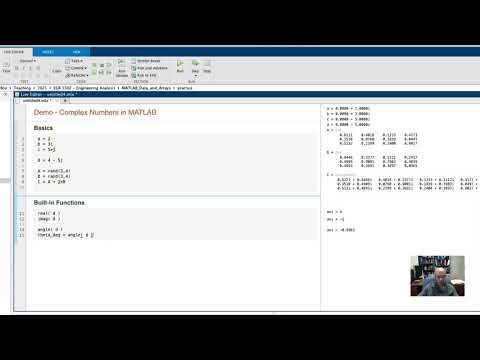 Introduction to Complex Numbers in MATLAB