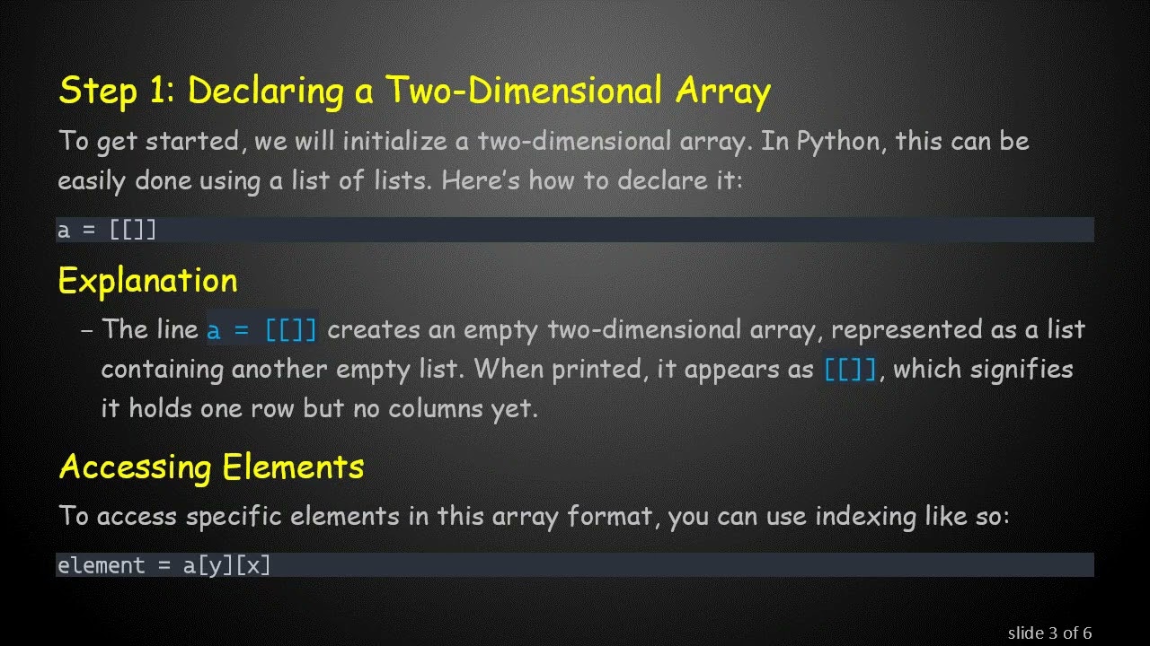 Creating a Dynamic Two-Dimensional Array as a Global Variable in Python