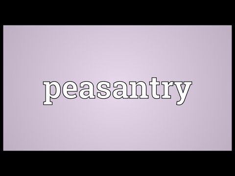 Peasantry Meaning