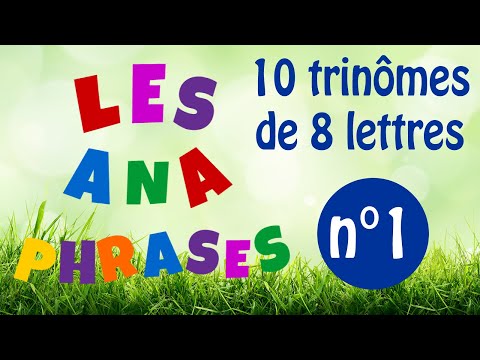 🎲 Scrabble - Apprentissage Vocabulaire - 10 Anaphrases (vidéo 1) de trinômes de 8 lettres