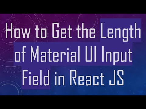 How to Get the Length of Material UI Input Field in React JS