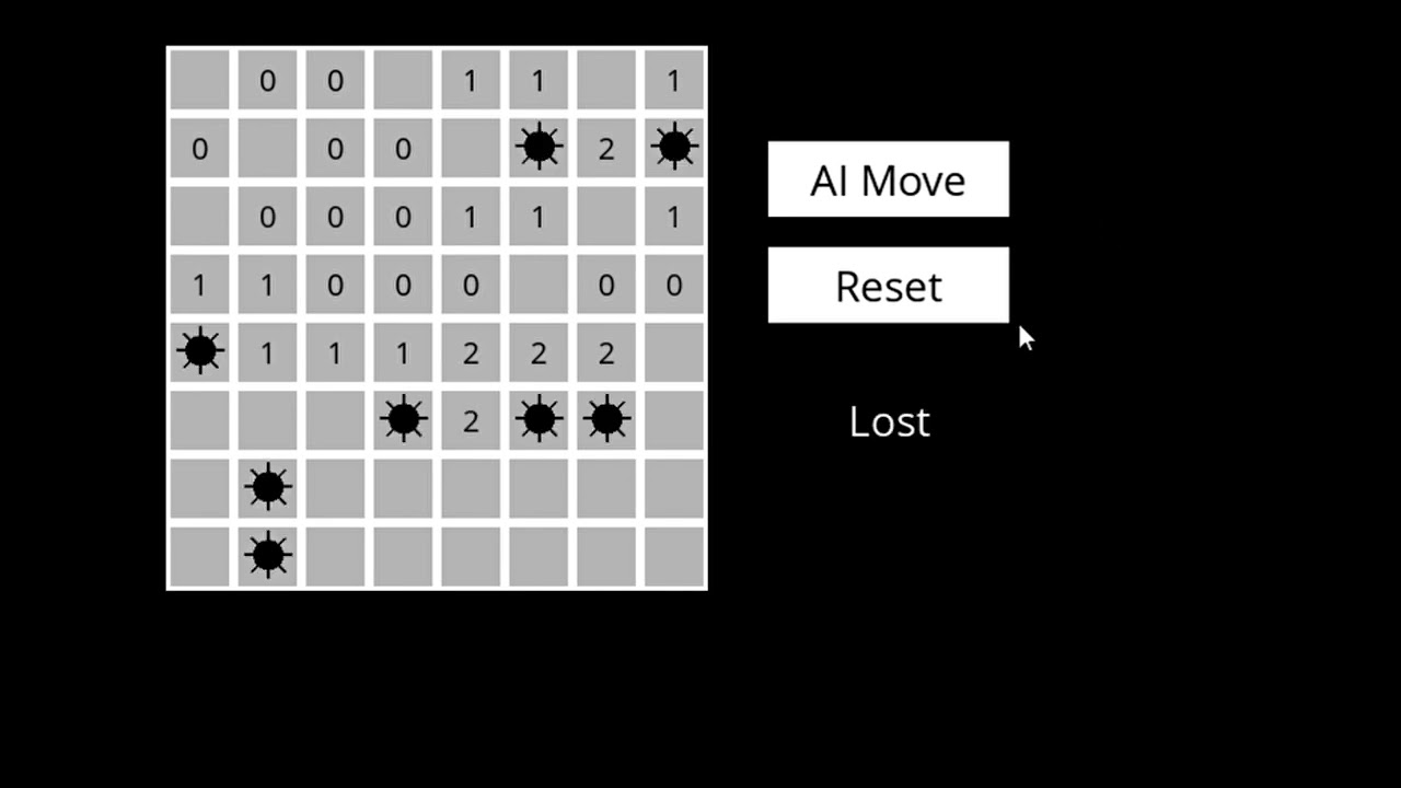 CS50 AI: Solving Minesweeper with Python