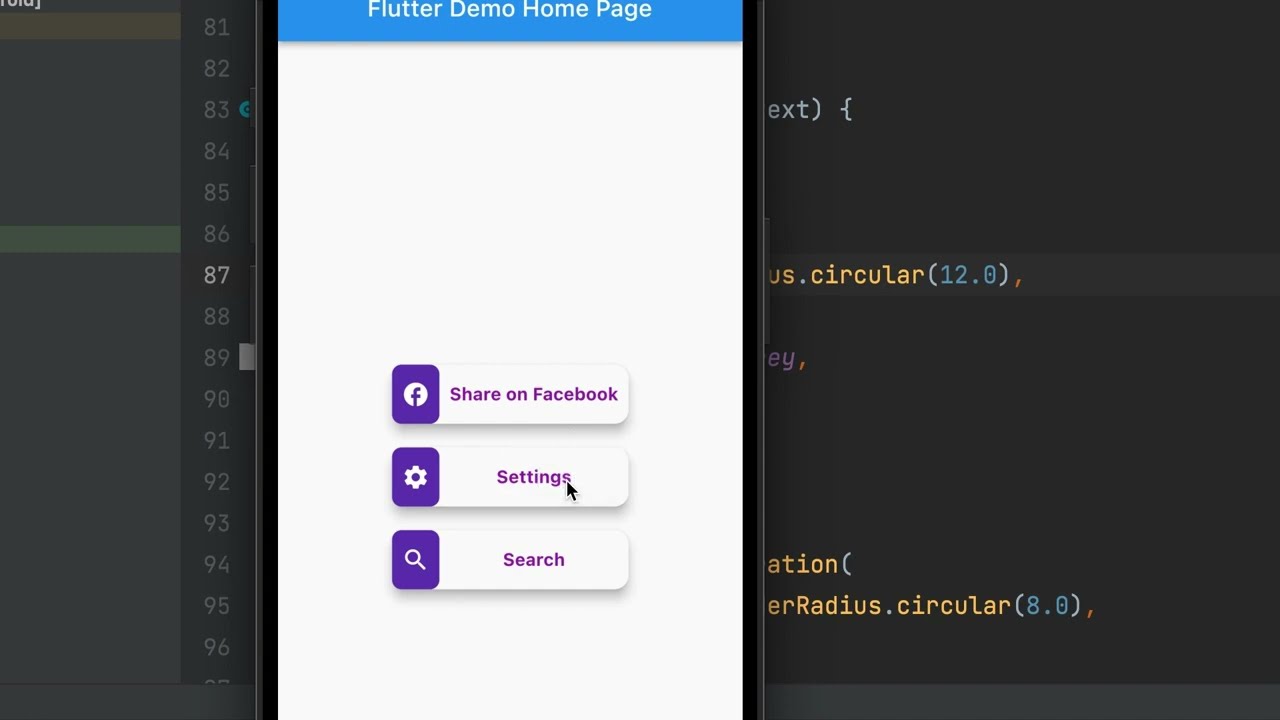 Create Reusable Custom Button in Flutter | Flutter Dart Tutorials