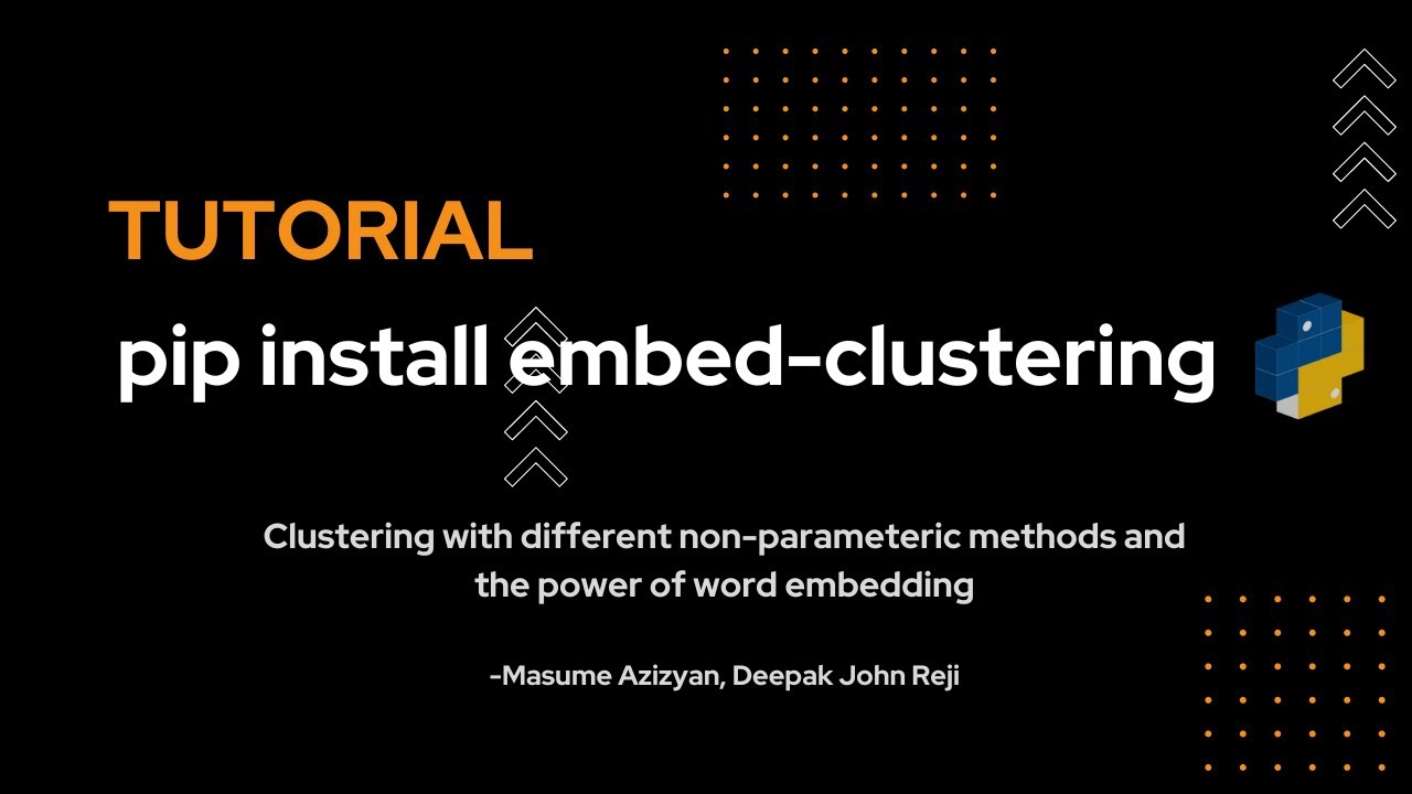Clustering with embed-clustering package