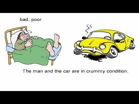 crummy meaning | Vocabulary for Kids | Children's Dictionary | Learn English Vocabulary