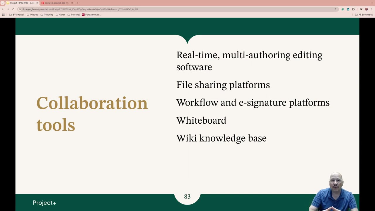 2025 Project+ PK0-005 Compare and contrast various project management productivity tools