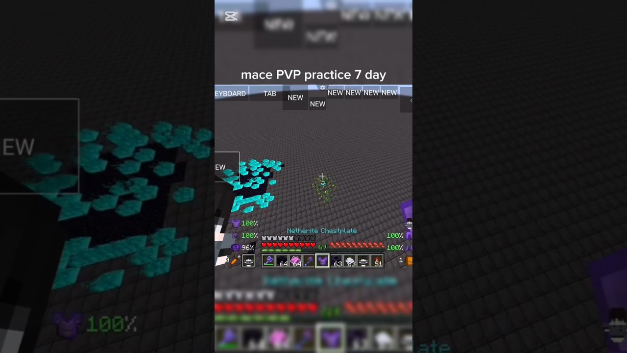 Mace pvp practice 7 day #minecraft #shots