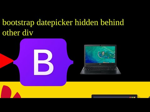 bootstrap datepicker hidden behind other div