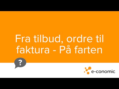 Fra tilbud, ordre til faktura - På farten