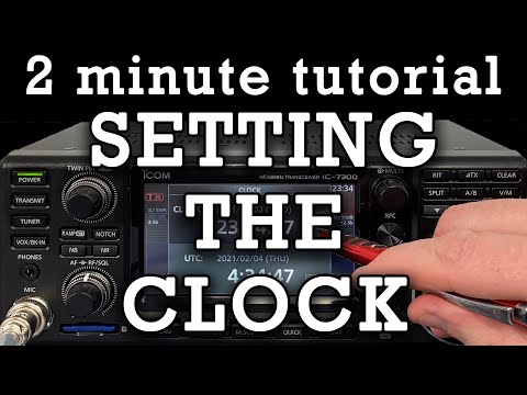 2 Minute Tutorial: Setting the Clock on Icom 7300