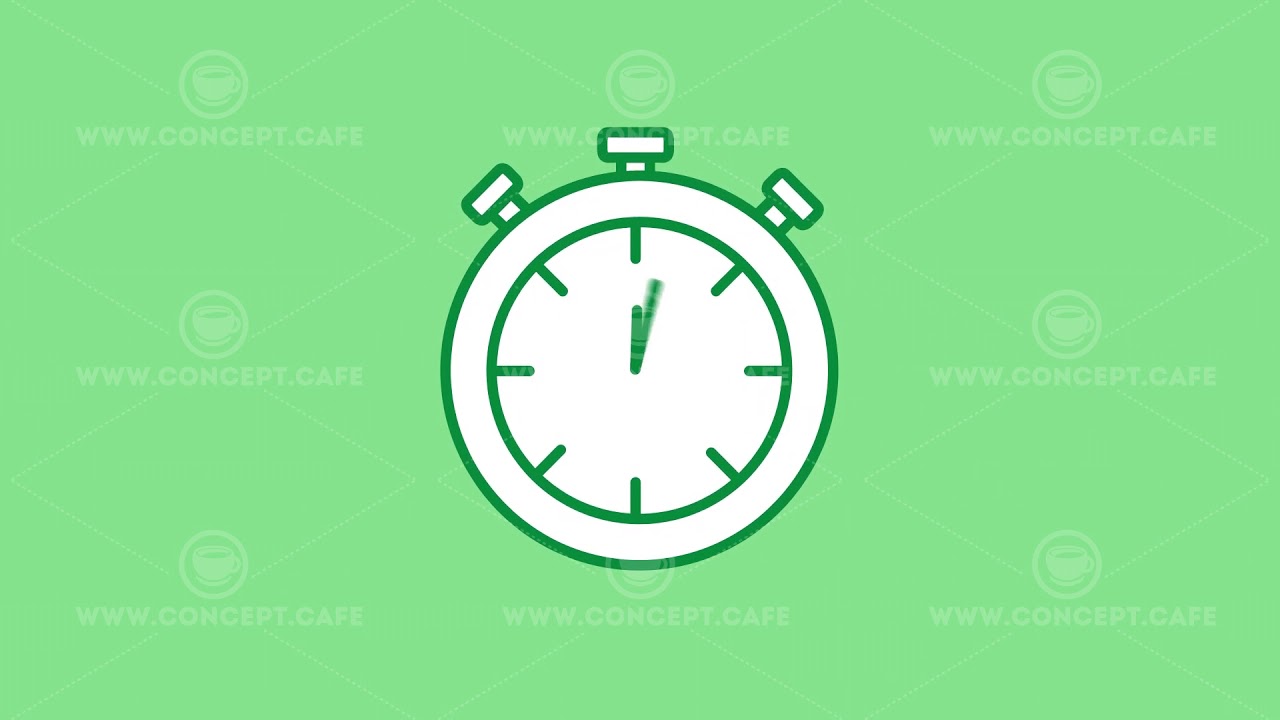 Stopwatch line icon on the Alpha Channel