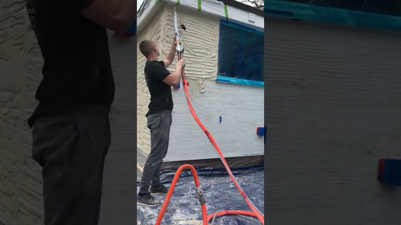 spraying monocouche render #fassa