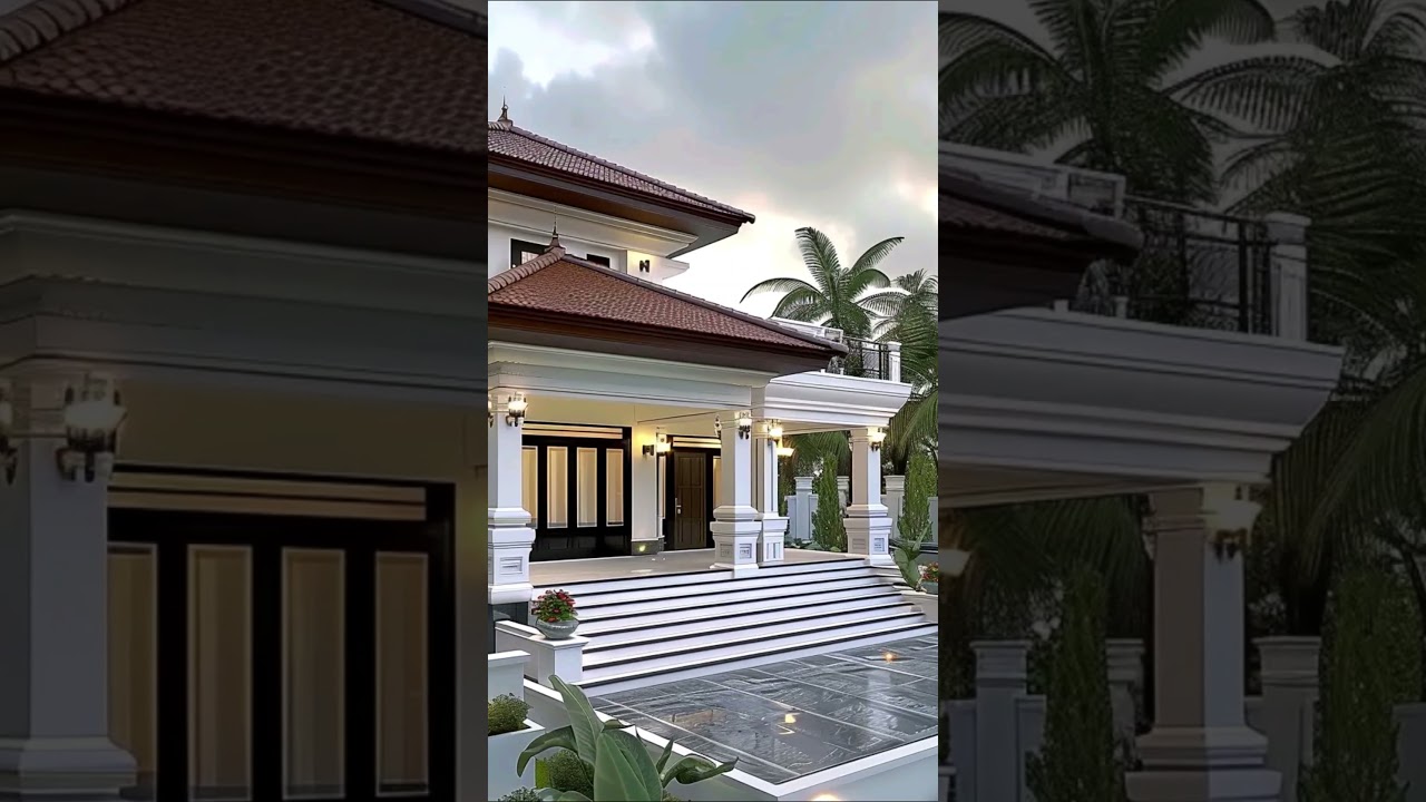 Beautiful house with Canopy Roof Style