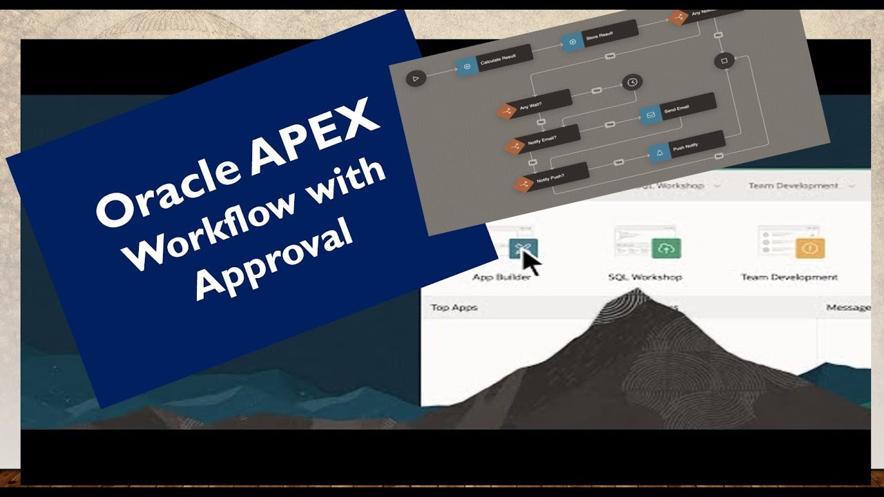 Get a basic understanding of Oracle APEX - Work flow and Task Approval with a demonstration.