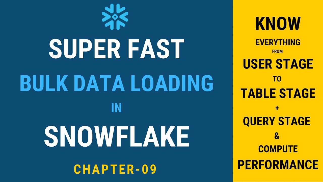 Fast Data Loading & Bulk Ingestion in Snowflake | Chapter-9 | Snowflake Hands-on Tutorial