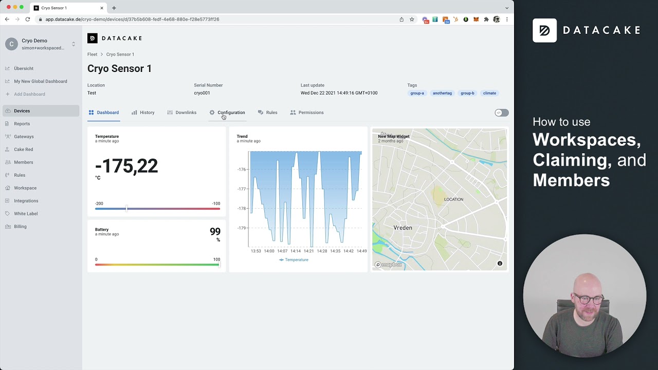 How to use Datacake Workspaces to create separate Tenants for Customers or Projects