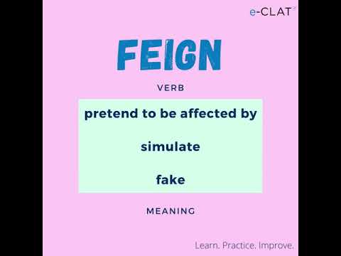 FEIGN | Word meaning | Word of the Day 1