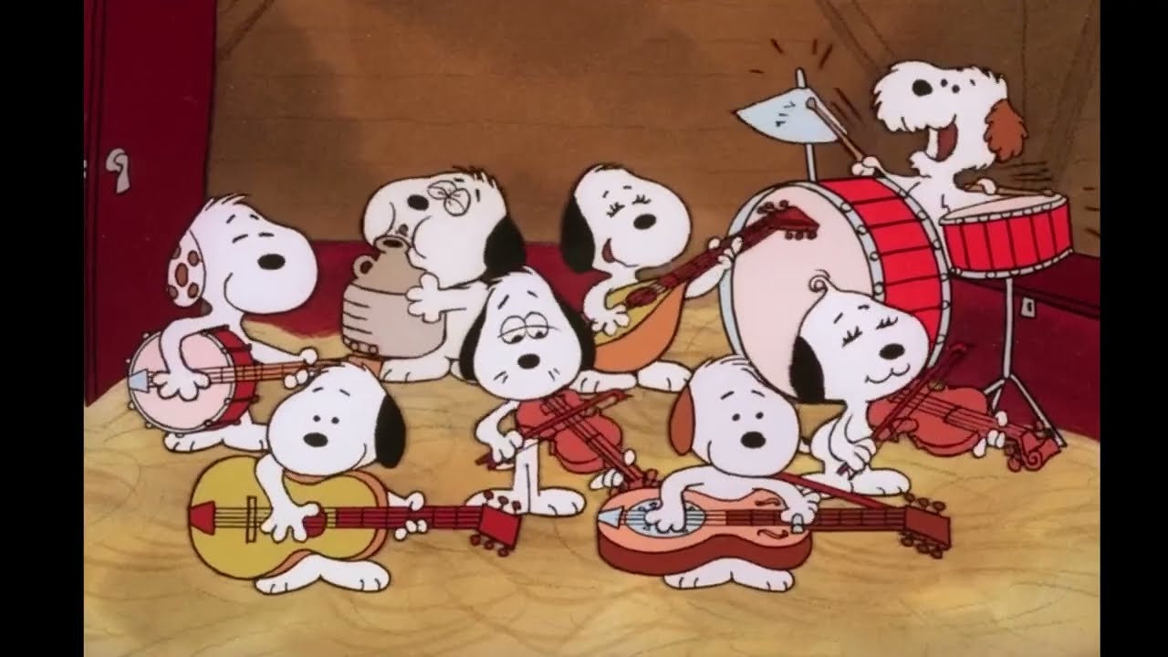 Snoopy and His Siblings Play Acoustic Country | A lovely Music Band