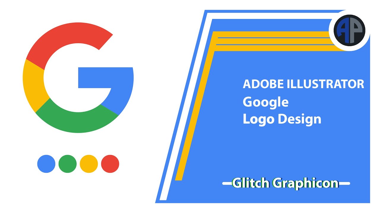 Google Logo Design | Adobe Illustrator Logo Design | Glitch Graphicon | Ankit Pujara