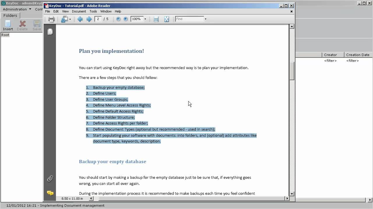 Simple Document Management Software - KeyDoc - Tutorial