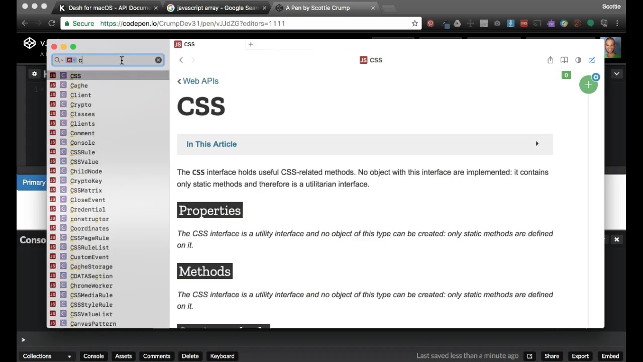 Quickly Find Code Snippets using Dash