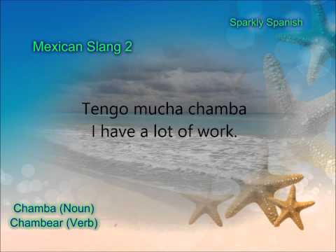 Mexican Slang 2 Chamba-Chambear