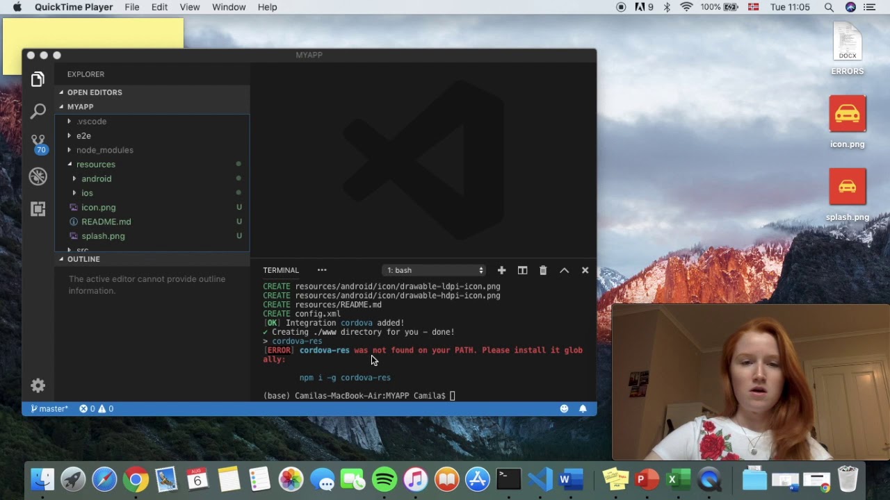 How to Create an App with Ionic 4 for Dummies - Part 2 - In VS Code - Android (Mac)(With errors))