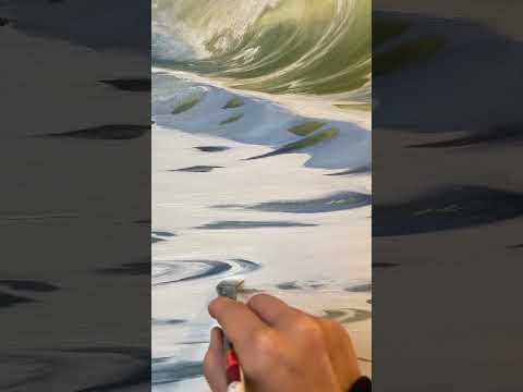 Painting Waves in the Art Studio, New Seascape