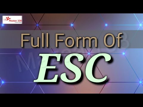 Full form of ESC | full form of esc | ESC means | Automobile | vehicle related | Acronym | Mazaa 108