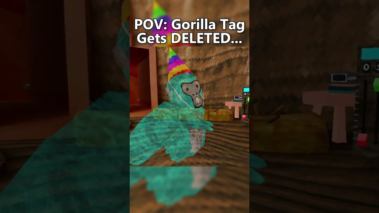 Gorilla Tag Gets DELETED?! 😭 || #gorillatag #shorts #gtag #vr