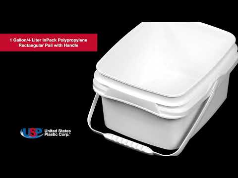 1 Gallon/4 Liter InPack Polypropylene Rectangular Pail with Handle | U ...