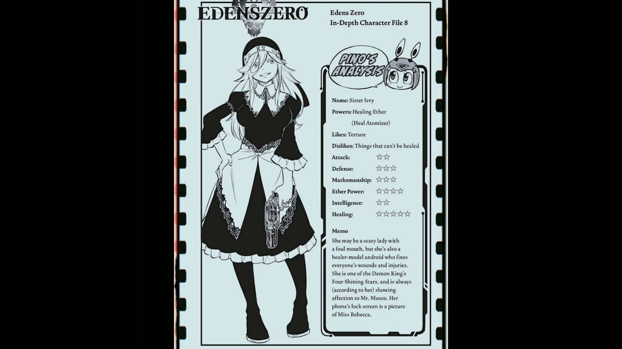 Edens Zero Crew Member Information.