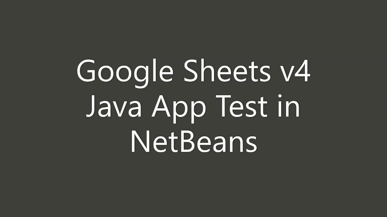 #Google #Sheets v4 #Java App Write Data Test using #NetBeans